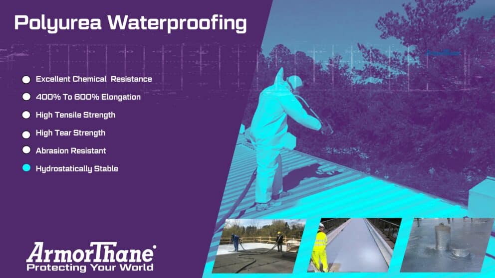 Polyurea Waterproofing | ArmorThane Polyurea | Polyurethane ...